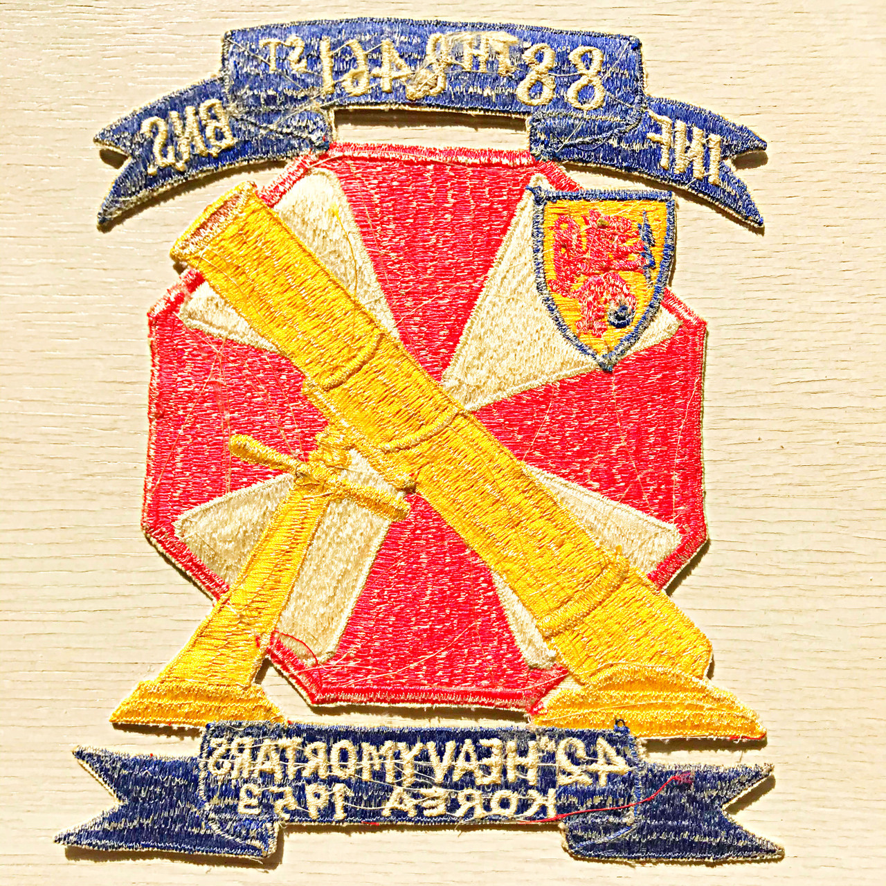 korea us 88th infantry 4.2 heavy mortar airborne jacket patch