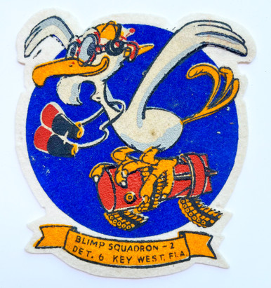 SOLD, Ww2 us 2nd det. 6 blimp squadron patch key west
