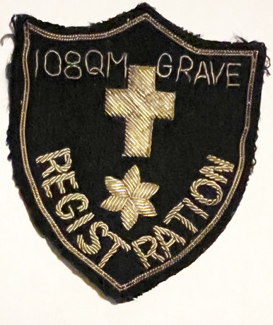 Ww2 us 108th QM grave registration bullion patch