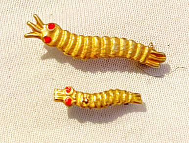 SOLD, Ww2 us Air Force gold plated silver caterpillar club pin