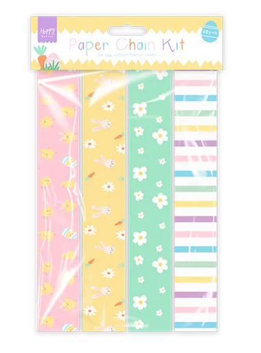 Vibrant Easter Paper Chains for Festive Decorations (60 Pack)