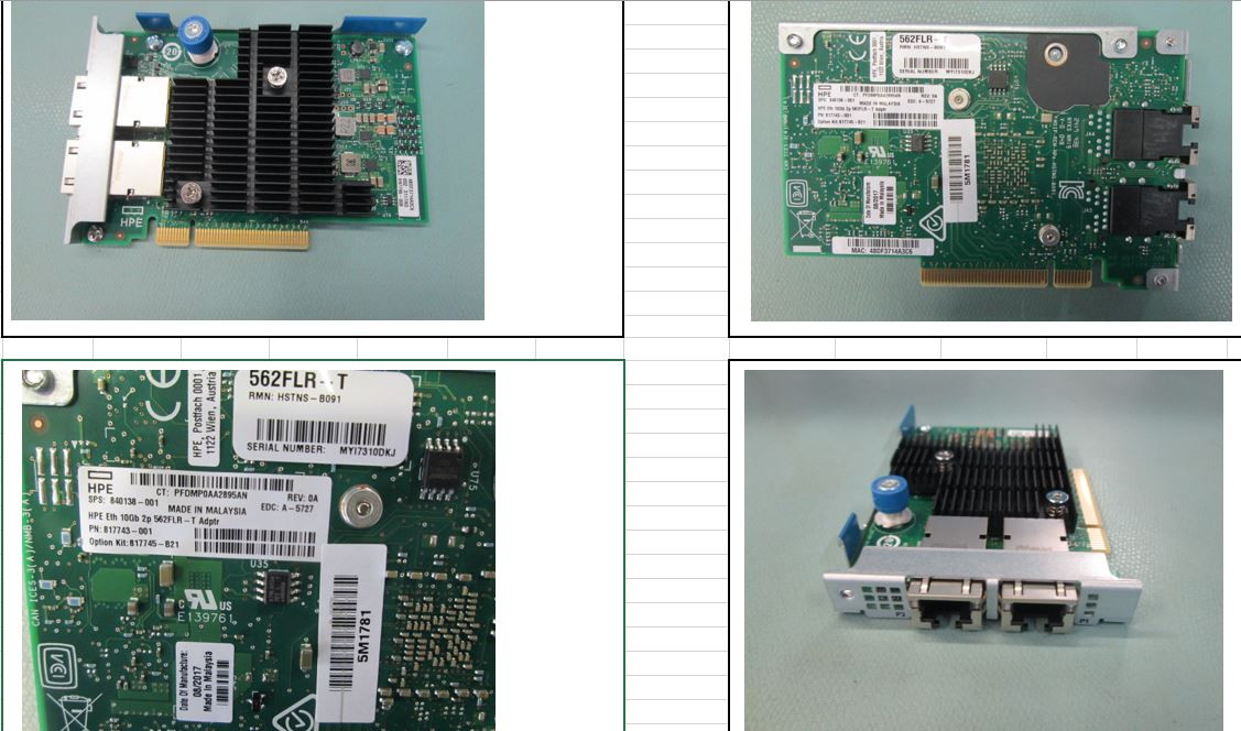 HPE 727055-B21 10GbE 2-Port 562SFP+ Network Adapter for G9 G10 Servers ...