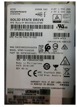 HPE P26376-B21 1.6TB 2.5in DS SAS-24G SC Write Intensive G10 SSD ...
