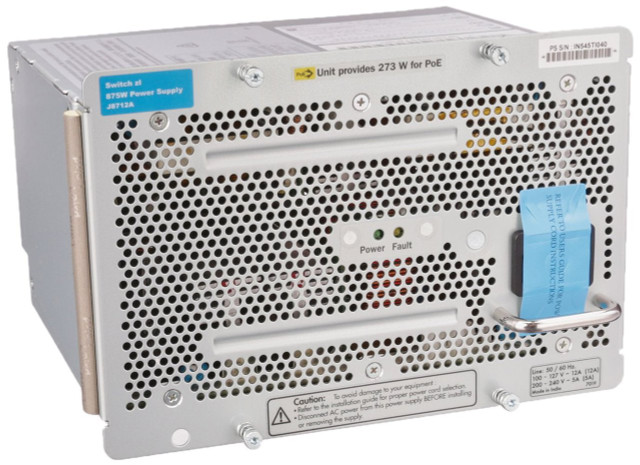HPE Aruba J9829-61001 1100Watt Power Supply for 44G 5406 zl2 Switch ...