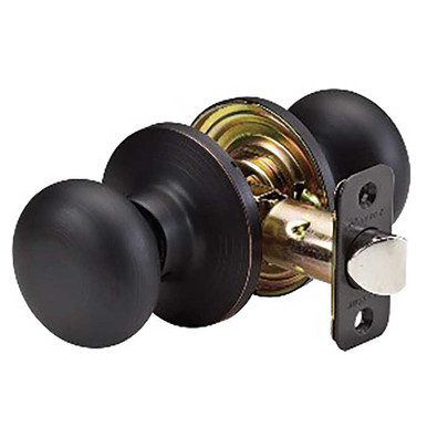 Master Lock Biscuit Knob Passage Lock | Antique Bronze