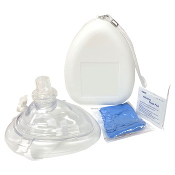 Pocket CPR Mask with One-Way Valve and O2 Inlet - Medical Warehouse