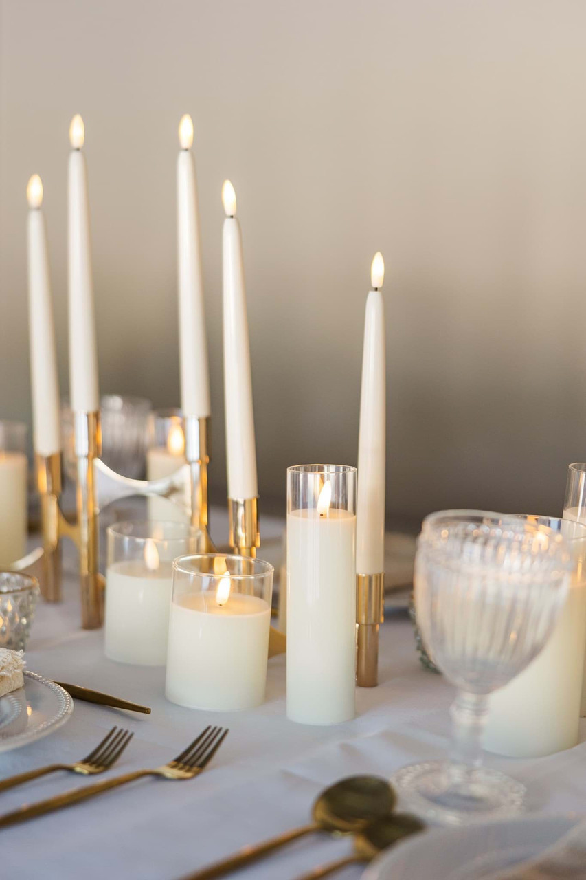 Medium Glass Pillar Candle (Set of 6) | Something Borrowed Blooms