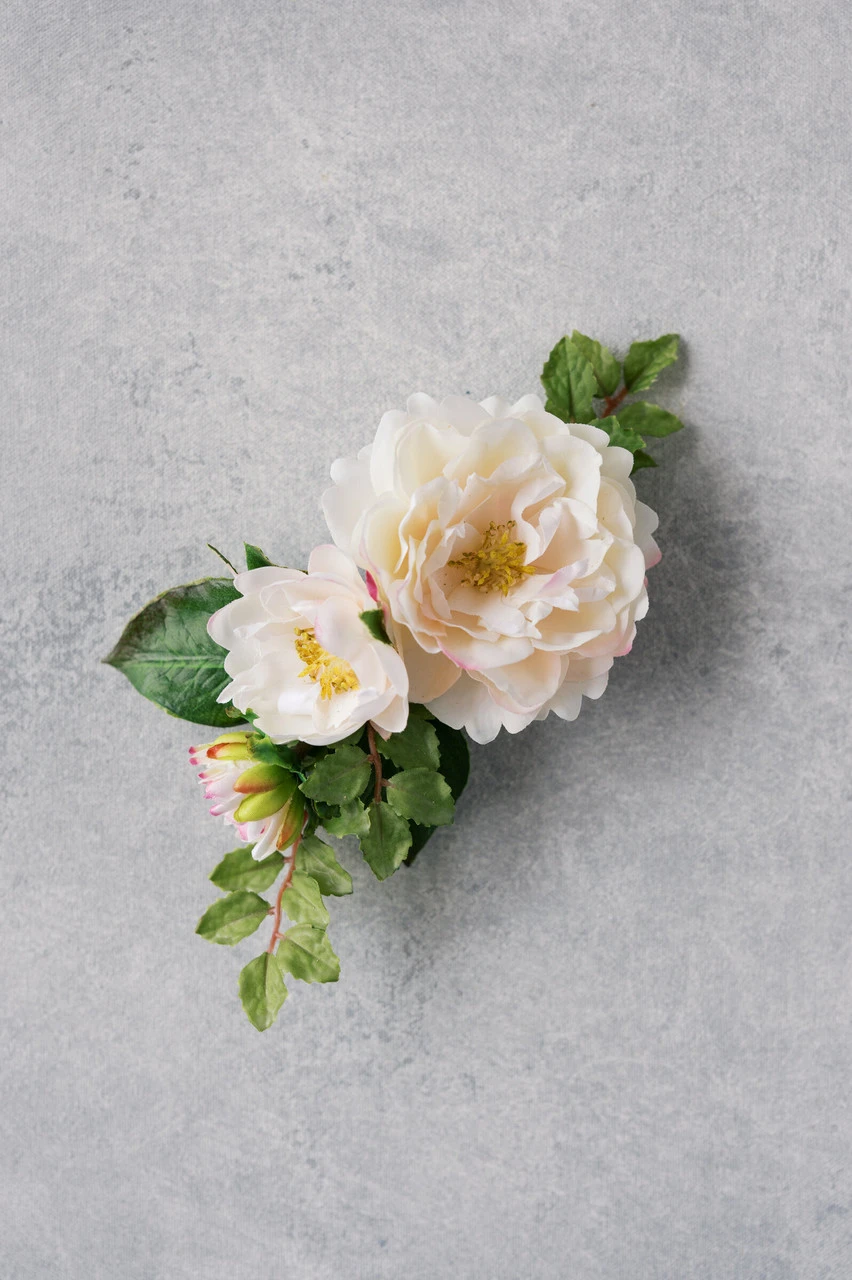 Faux Cream Rose Corsage | Something Borrowed Blooms