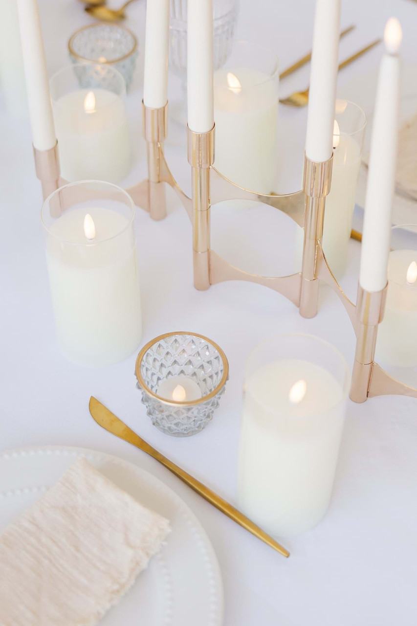 Small Glass Pillar Candle (Set of 6) | Something Borrowed Blooms