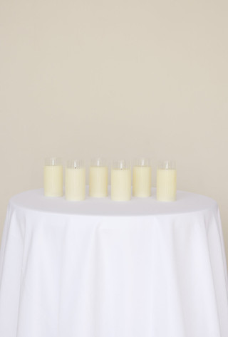 Large Glass Pillar Candle (Set of 6) | Something Borrowed Blooms