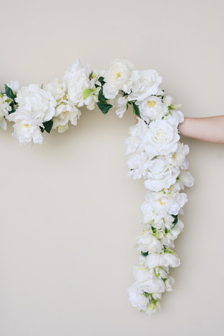White Silk Flower Garland | Something Borrowed Blooms
