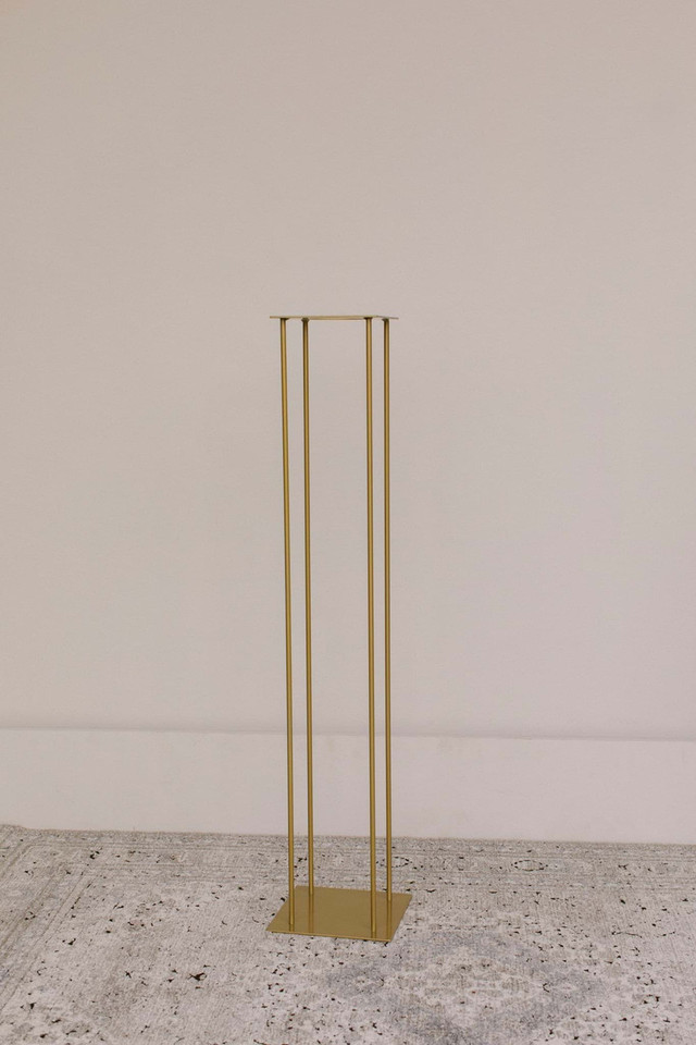Tall Gold Centerpiece Stand | Something Borrowed Blooms