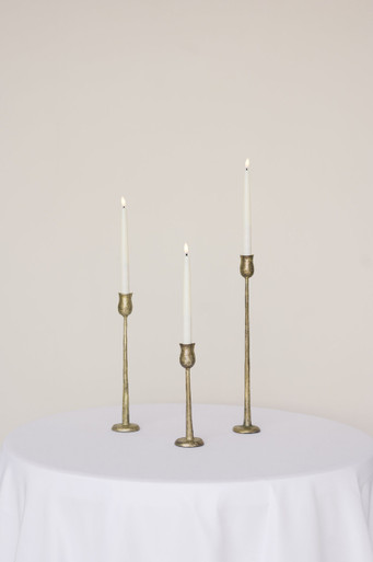 Gold Tulip Candlesticks (Set of 3) | Something Borrowed Blooms