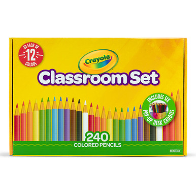 CRAYOLA TRIANGULAR COLOUR PENCILS, CLASSPACK 240
