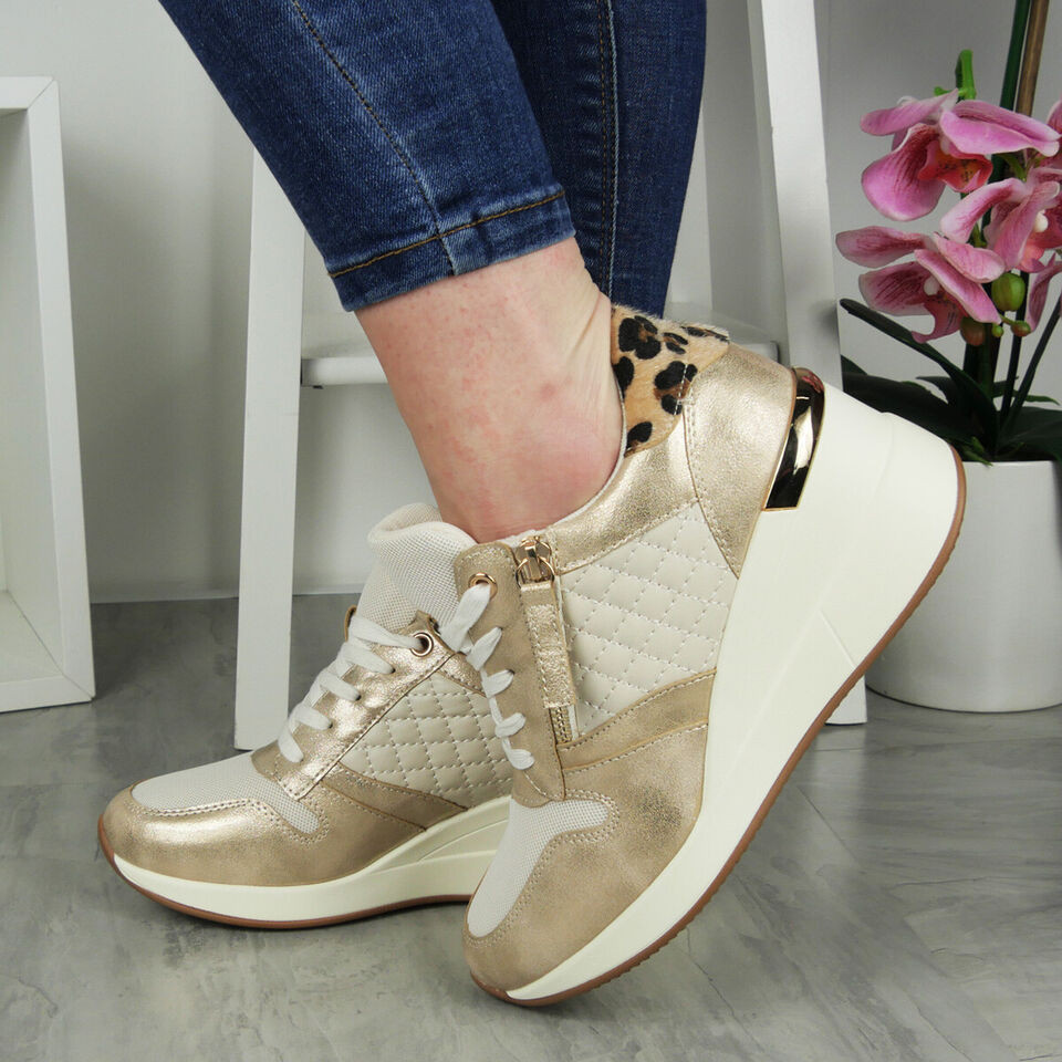 AZALEA Gold New Classic Wedge Hidden Shoes