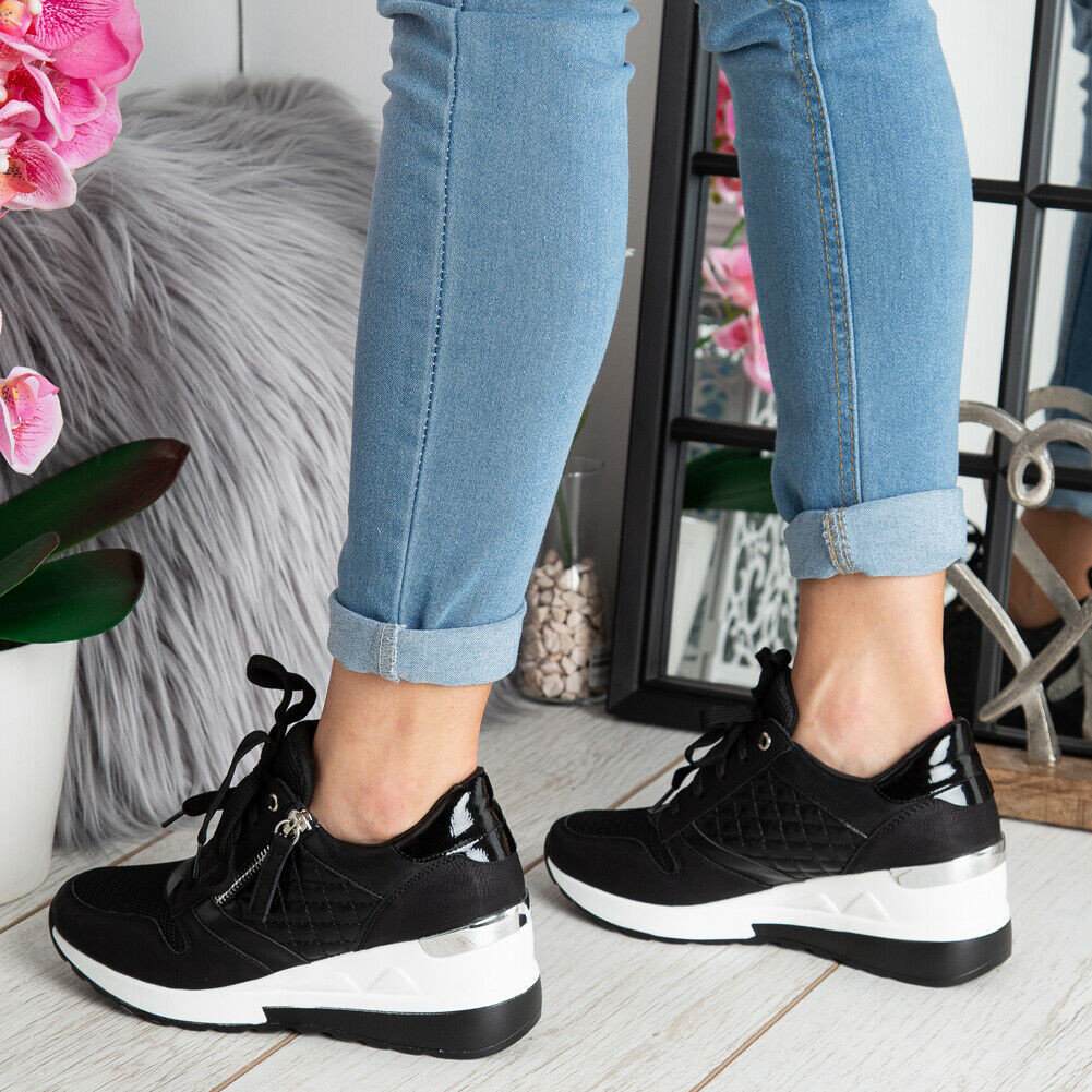 Azalea Black Classic Wedge Hidden Shoes