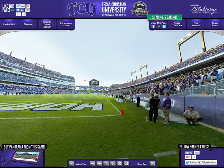TCU Horned Frogs College Sports Panoramic Posters - Fan Cave Decor