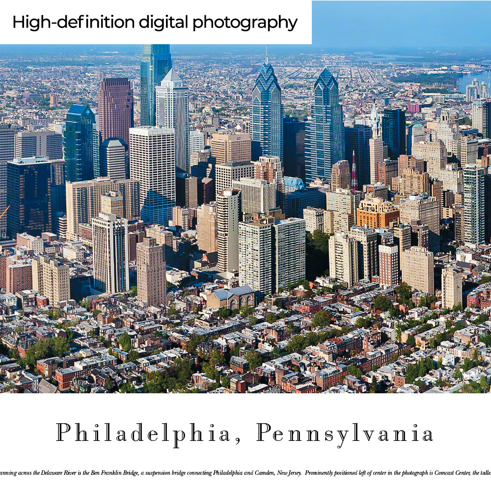 Philadelphia, Pennsylvania Skyline Panoramic Print