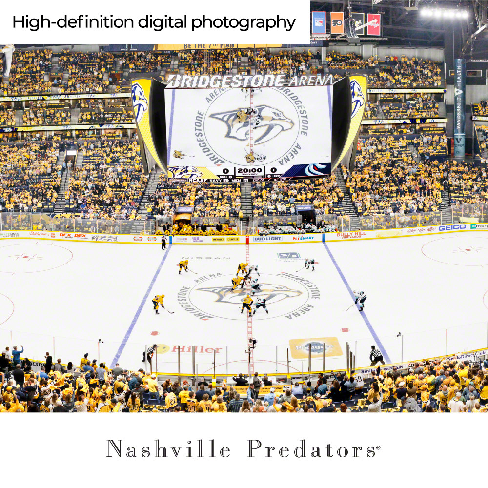 Nashville Predators Panoramic Picture - Bridgestone Arena NHL Fan Cave ...