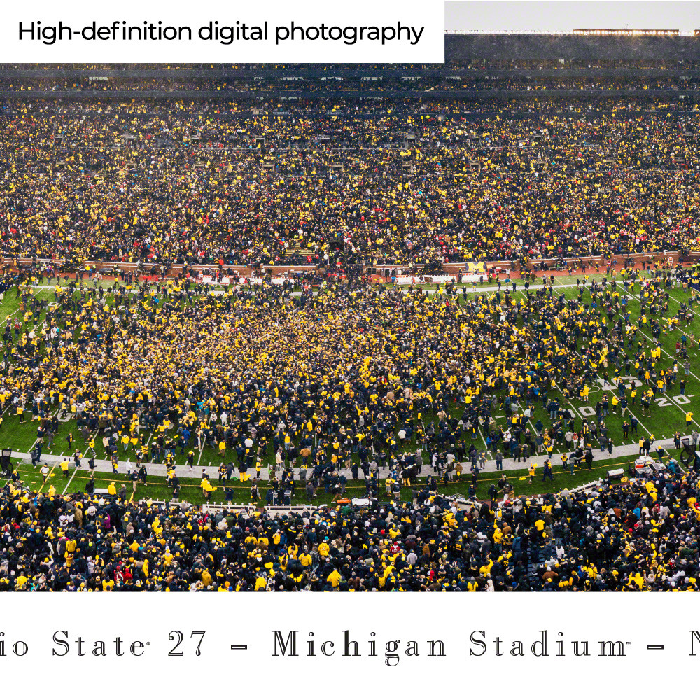 Michigan Wolverines Football Panoramic Picture - Michigan Stadium Big ...