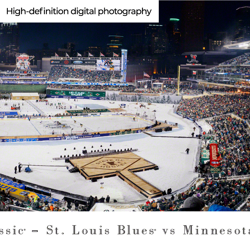 2022 NHL Winter Classic Panoramic Poster - Minnesota Wild vs. St. Louis ...