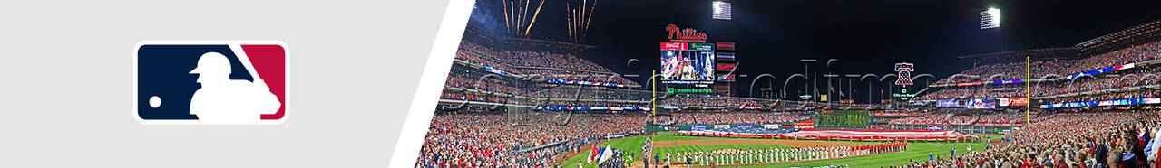 MLB World Series Panoramic Posters - Baseball Fan Cave Decor