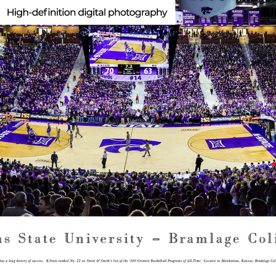 Kansas State Wildcats Basketball Panoramic Poster