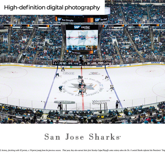 San Jose Sharks Panoramic Poster - SAP Center