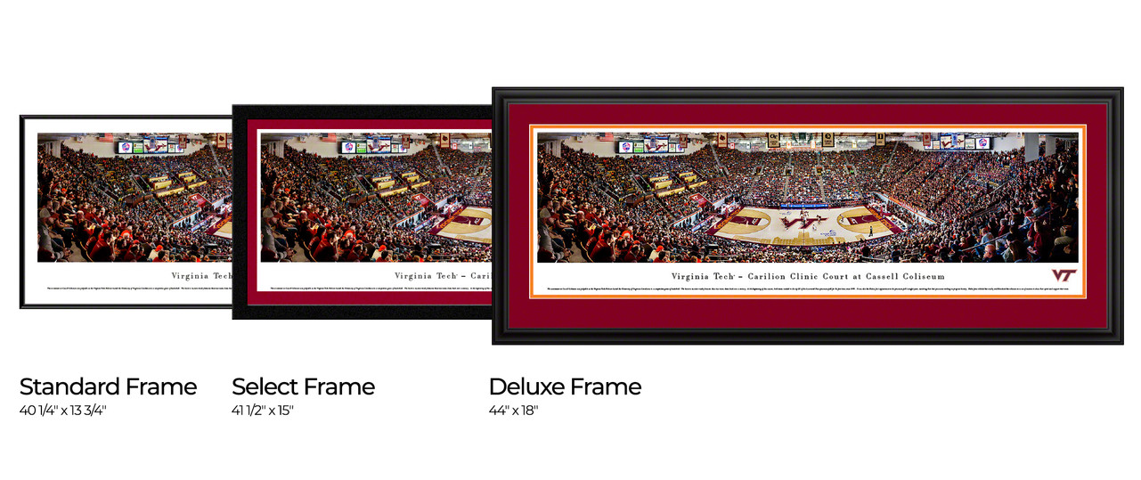 Virginia Tech Hokies Basketball Panoramic Poster - Cassell Coliseum