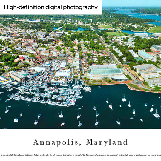 Annapolis, Maryland Panoramic City Skyline Print