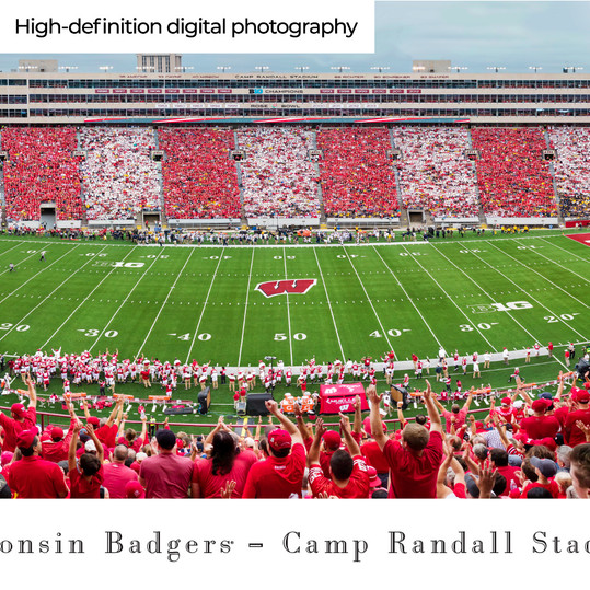Wisconsin Badgers Football Panoramic Poster -Camp Randall Stadium Picture
