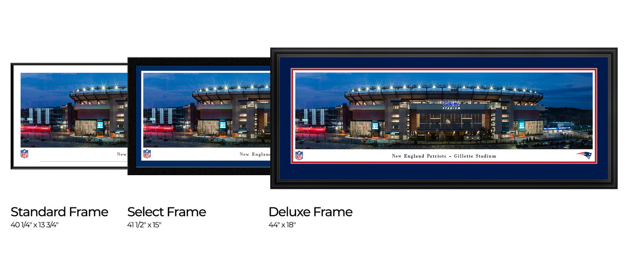 New England Patriots Panoramic Fan Cave Decor - Gillette Stadium NFL Poster