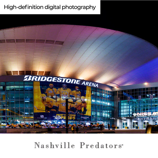Nashville Predators Bridgestone Arena Exterior Panoramic Picture - NHL ...