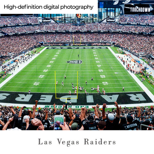 Las Vegas Raiders End Zone Panoramic Picture - Allegiant Stadium Fan ...