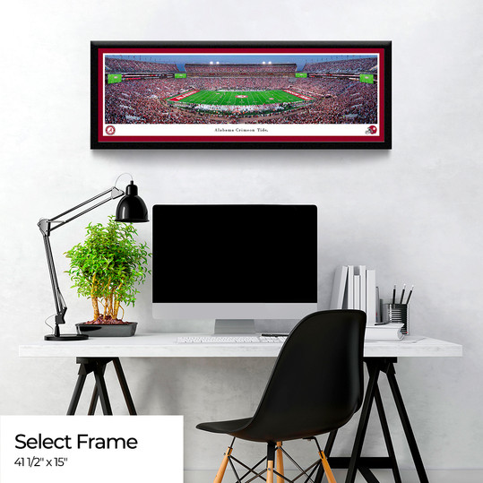 Alabama Crimson Tide Football Night Game Panoramic Picture - Bryant ...
