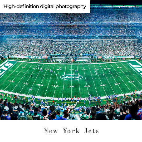 New York Jets Panoramic Picture - MetLife Stadium NFL Fan Cave Decor