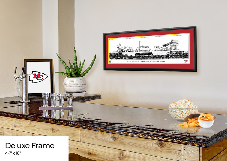 Kansas City Chiefs Line Art - Arrowhead Stadium Panoramic Wall Decor