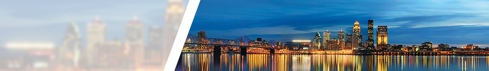 Louisville, Kentucky Panoramic City Skyline Poster Decor