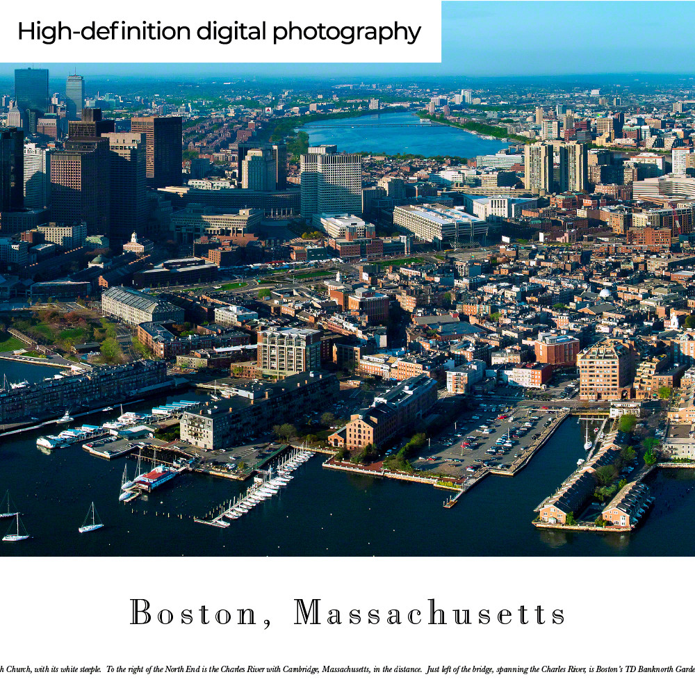 Boston, Massachusetts City Skyline Panorama