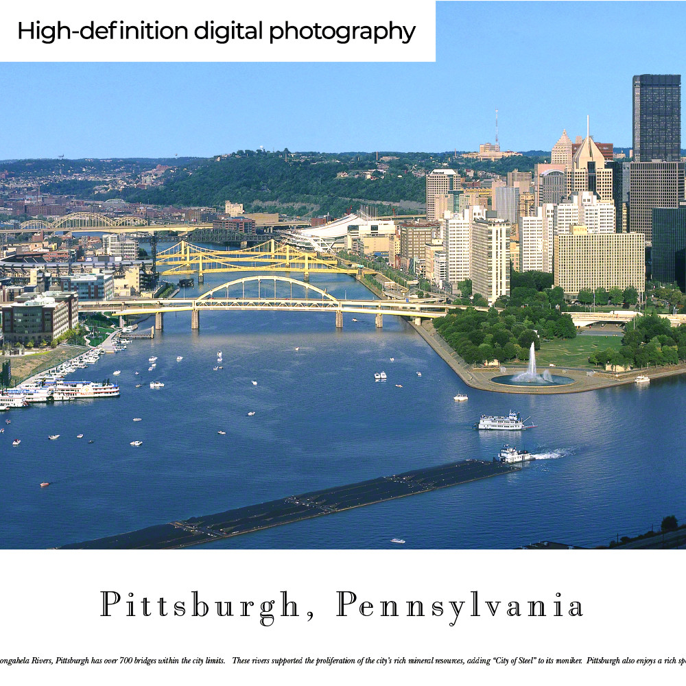 Pittsburgh, Pennsylvania Skyline Panoramic Print