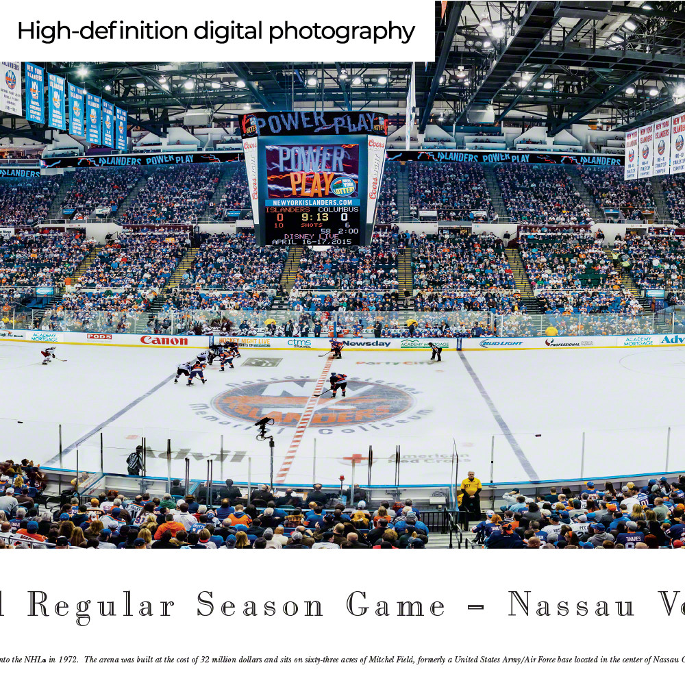 New York Islanders Panorama - Nassau Coliseum Poster