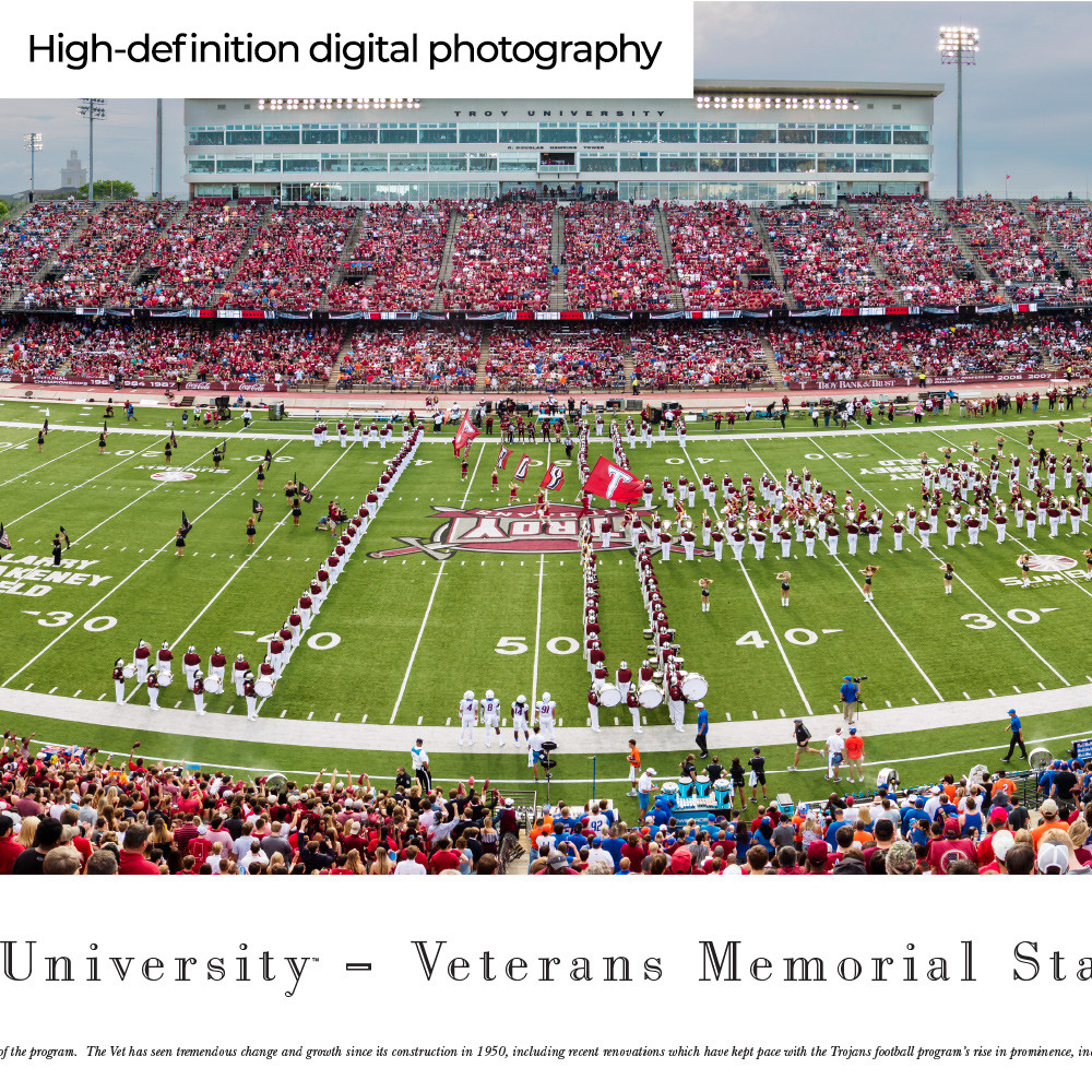 Troy Trojans Football Panoramic Poster