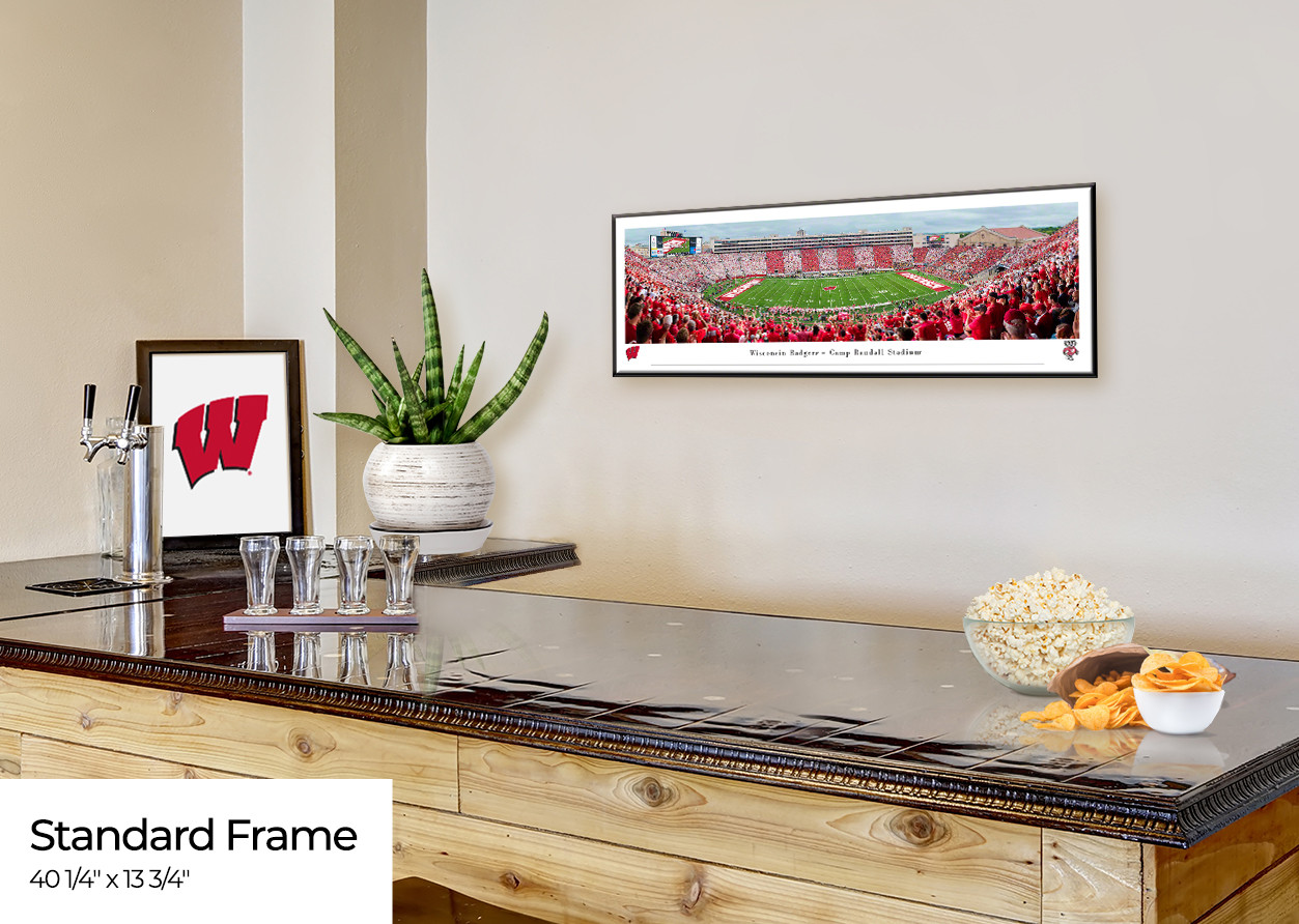 Wisconsin Badgers Football Panoramic Poster -Camp Randall Stadium Picture