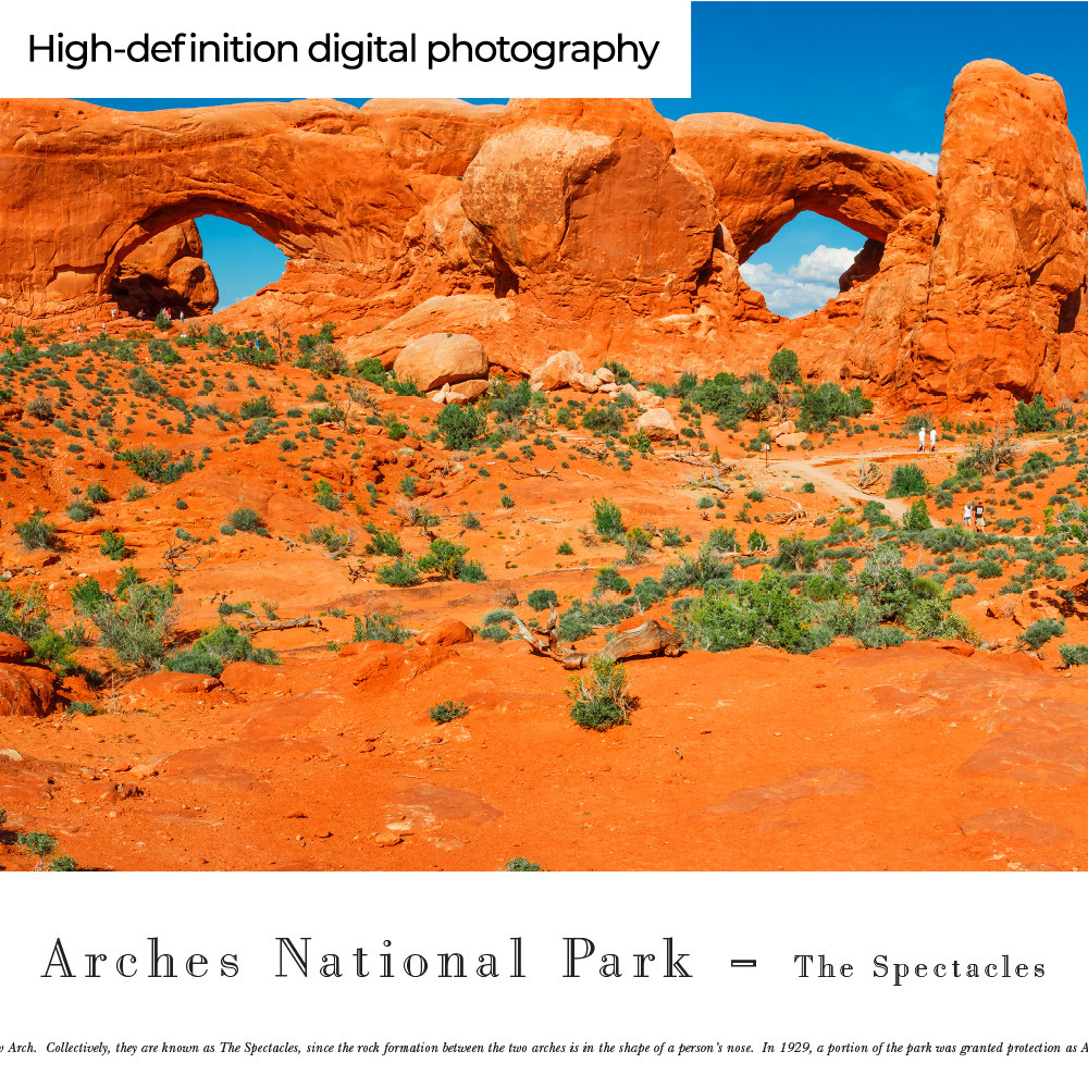 Arches National Park Panoramic Print - The Spectacles