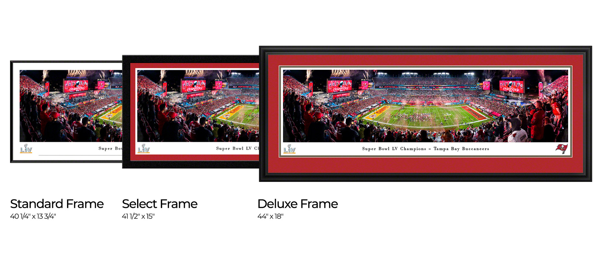 2021 Super Bowl LV Champions Panoramic Poster - Tampa Bay Buccaneers