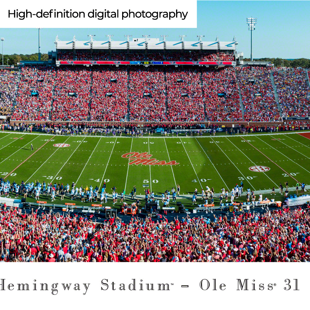 Ole Miss Rebels Football Panoramic Picture - Vaught-Hemingway Stadium