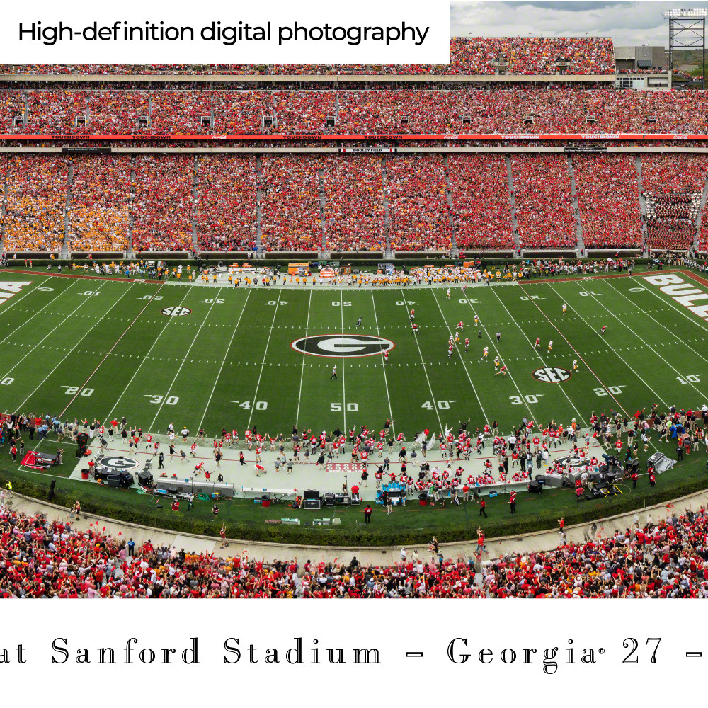 Georgia Bulldogs Football Panoramic Picture - Sanford Stadium Fan Cave ...