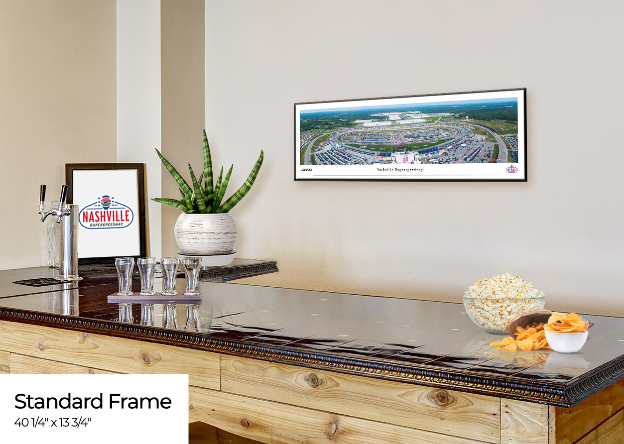 Nashville Superspeedway Panoramic Picture - NASCAR Fan Cave Decor