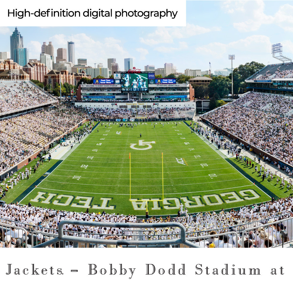 Georgia Tech Yellow Jackets Football Panoramic Poster - Bobby Dodd ...