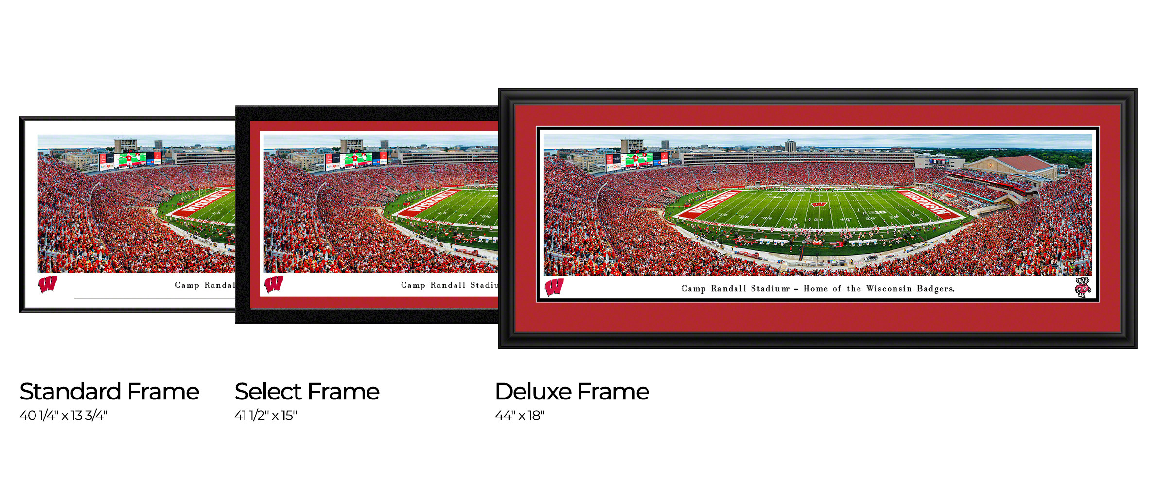Wisconsin Badgers Football Panoramic Picture - Camp Randall Fan Cave Decor